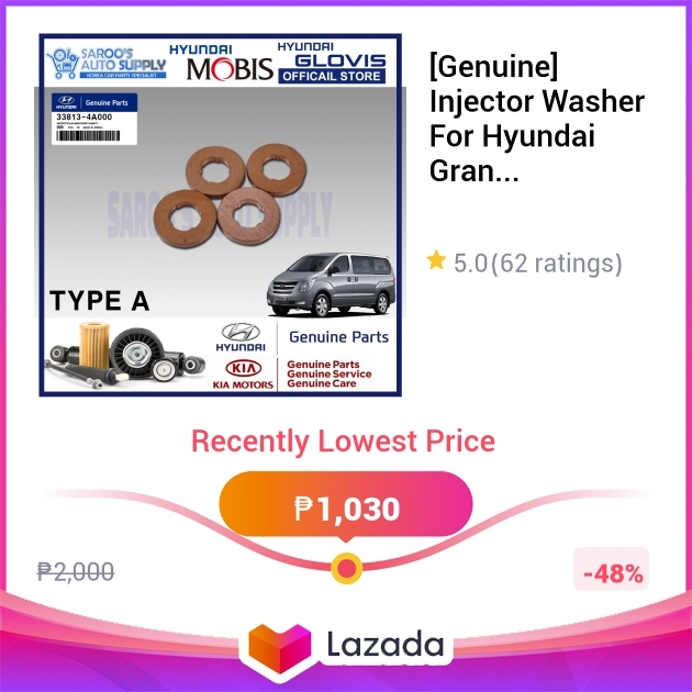 [Genuine] Injector Washer For Hyundai Grand Starex , Sorento and Starex ...
