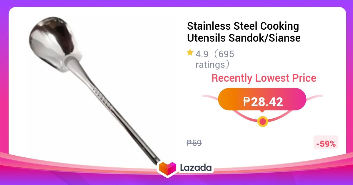 Stainless Steel Cooking Utensils Sandok/Sianse