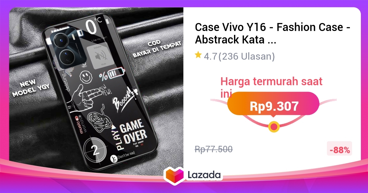 Case Vivo Y16 - Fashion Case - Abstrack Kata - Series Keren Banget Casing Hp Vivo Y16 - Softcase ...