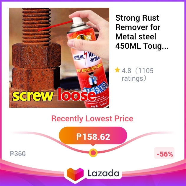 Strong Rust Remover for Metal steel 450ML Tough Rust Removal Strong ...