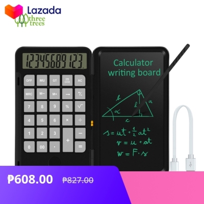 6 Inch Calculator USB LCD Writing Tablet Portable Rechargeable Drawing ...