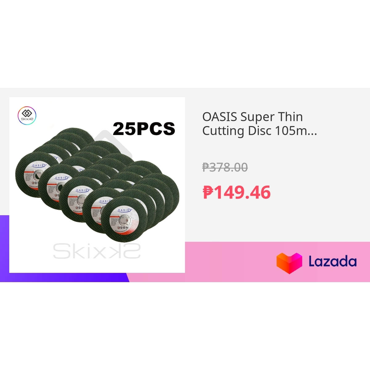 OASIS Super Thin Cutting Disc 105mm Resin Cutting Disc Grinding Metal ...