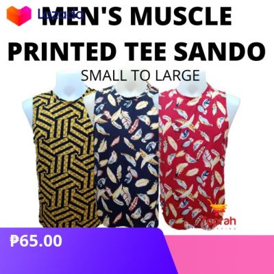Men's Printed Muscle Tee Sando Good Quality