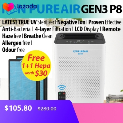 [SG SELLER]Air Purifier ION PUREAIR GEN3 P8(UV) True UV Light ...