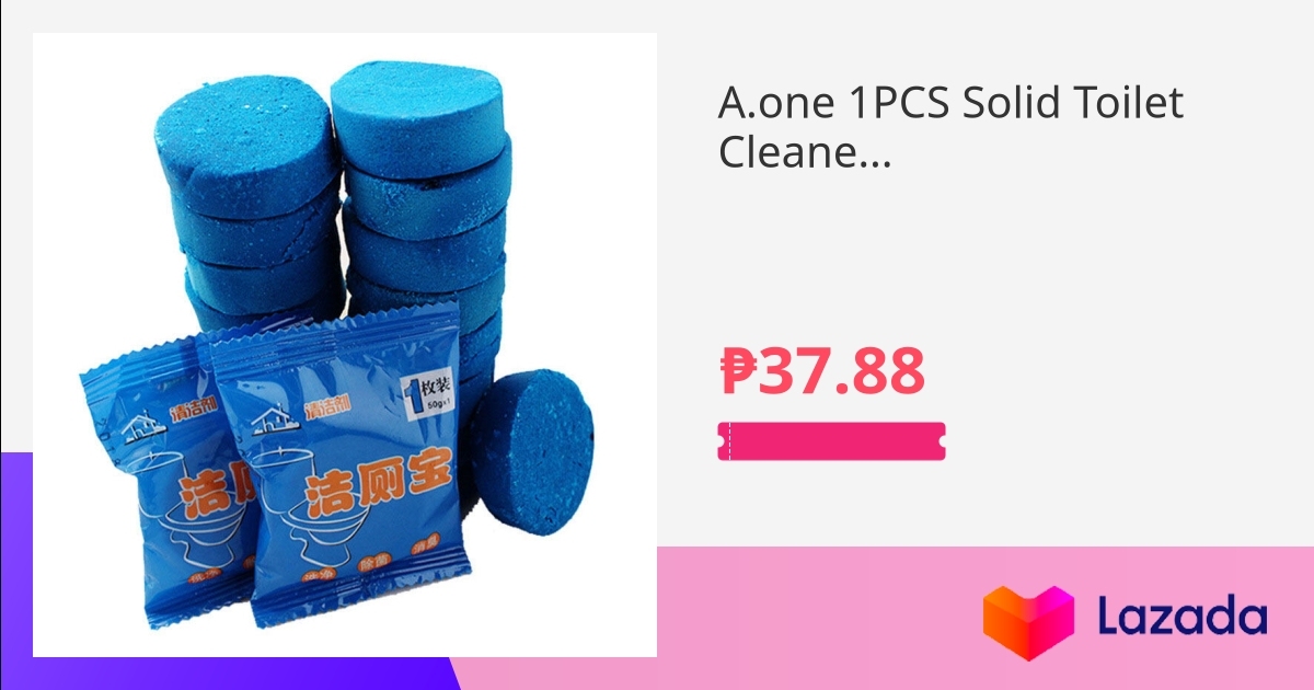 A.one 1PCS Solid Toilet Cleaner Automatic Blue Ball Cleaning Toilet ...