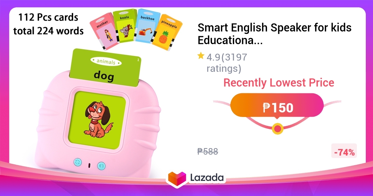 Smart English Speaker for kids Educational learning materials for kids ...