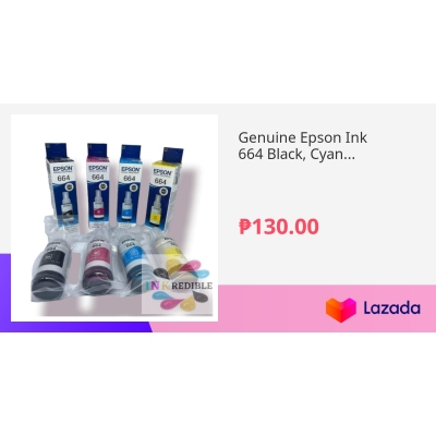 Genuine Epson Ink 664 Black, Cyan, Magenta, Yellow