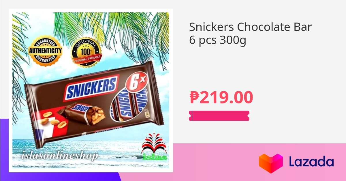 Snickers Chocolate Bar 6 pcs 300g