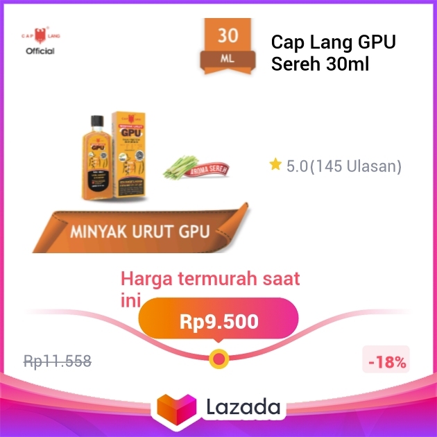 Cap Lang GPU Sereh 30ml