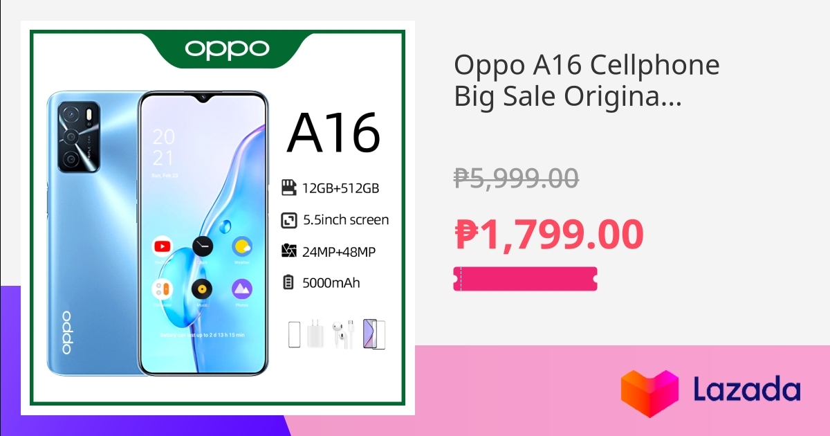 Oppo A16 Cellphone Big Sale Original 2022 Android Phone Smart Phone ...