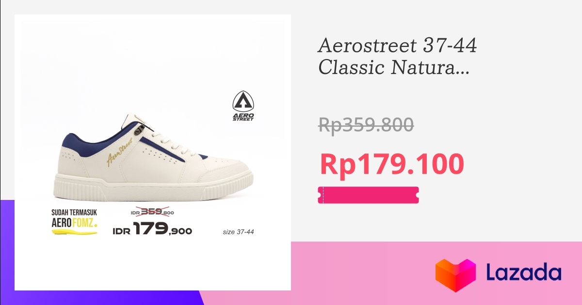 Aerostreet 37-44 Classic Natural Natural Navy - Sepatu Sneakers Casual