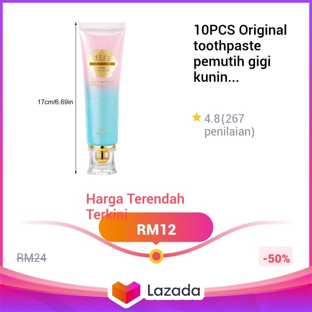 10PCS Original toothpaste pemutih gigi kuning Nicotinamide Pemutihan ...