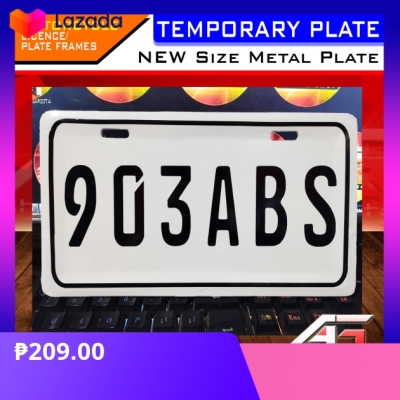 NEW LTO SIZE 2021 - METAL MOTOR TEMPORARY PLATE NUMBER (M2)