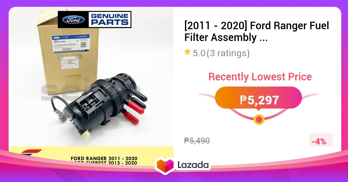 [2011 - 2020] Ford Ranger Fuel Filter Assembly - [2015 - 2020] Ford ...