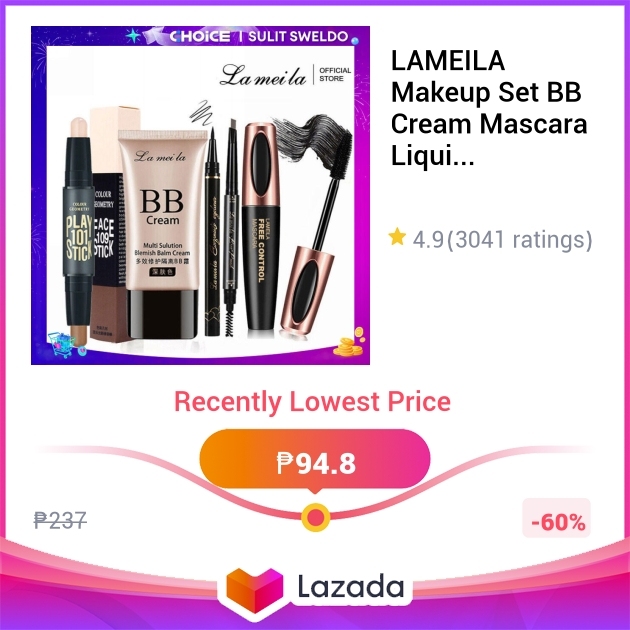LAMEILA Makeup Set BB Cream Mascara Liquid Eyeliner Eyebrow pencil ...