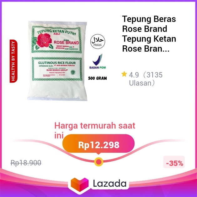 Tepung Beras Rose Brand Tepung Ketan Rose Brand 500 gr