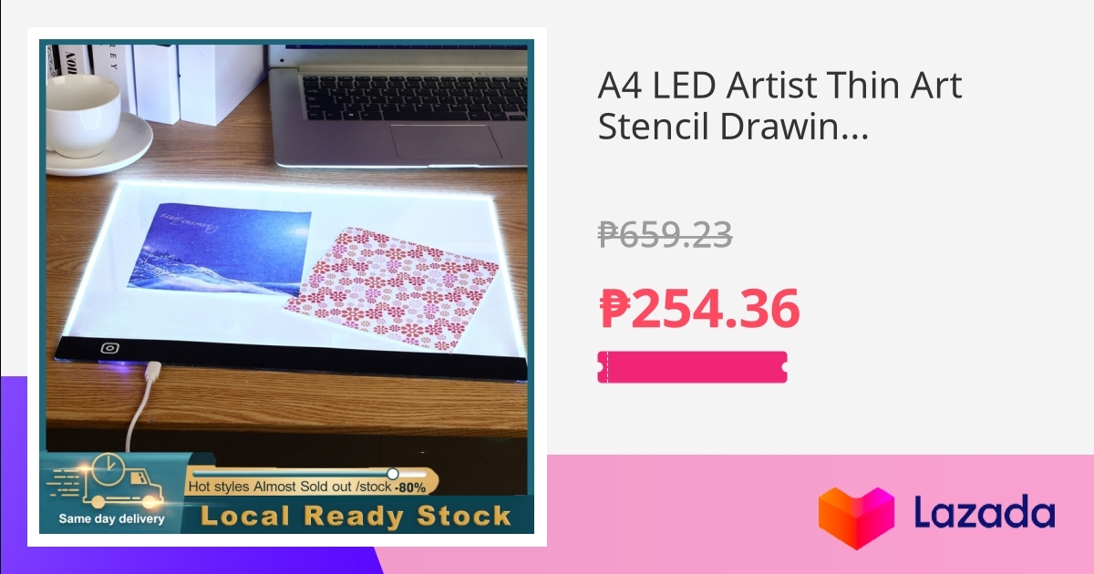 A4 LED Artist Thin Art Stencil Drawing Board Light Box Tracing Table ...