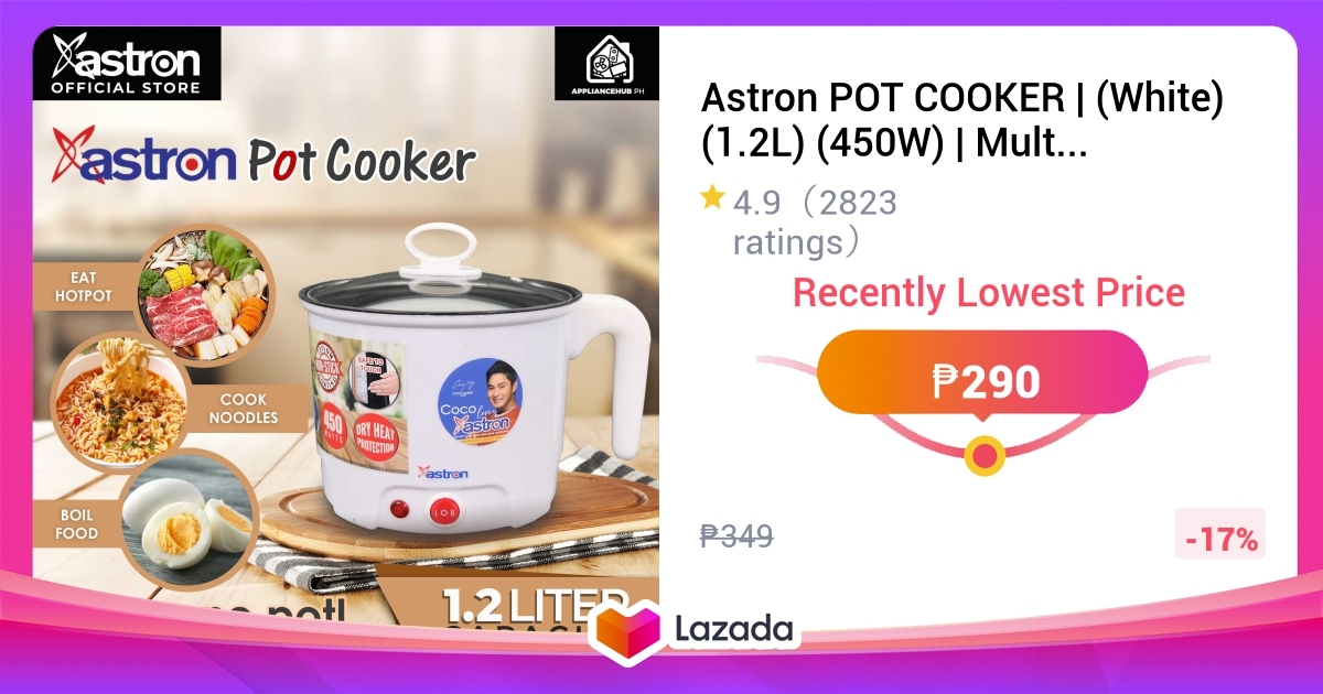Astron POT COOKER | (White) (1.2L) (450W) | Multi cooker | Electric ...