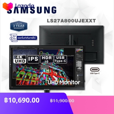 SAMSUNG 27” 4K Monitor, IPS Panel, UHD (3840x2160) Screen, HDR10, (IPS ...