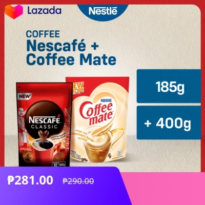 NESCAFÉ Classic Instant Coffee 185g and COFFEE MATE Coffee Creamer 400g