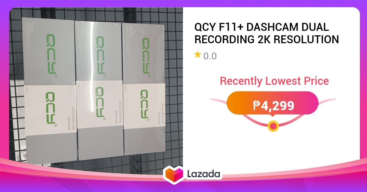 QCY F11+ DASHCAM DUAL RECORDING 2K RESOLUTION