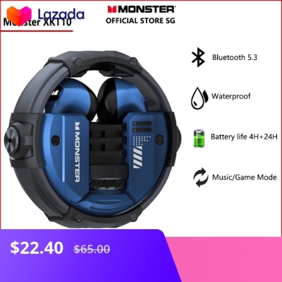 Monster XKT10 Bluetooth Earphones Wireless Headphones Gamer Headset ...