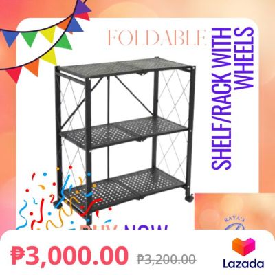 Raya's Bookstore - COD Foldable Racks 3 Layers Shelf or 4 Layers ...