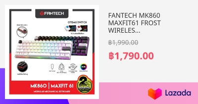 FANTECH MK860 MAXFIT61 FROST WIRELESS Hotswappable KEYBOARD MODULAR ...