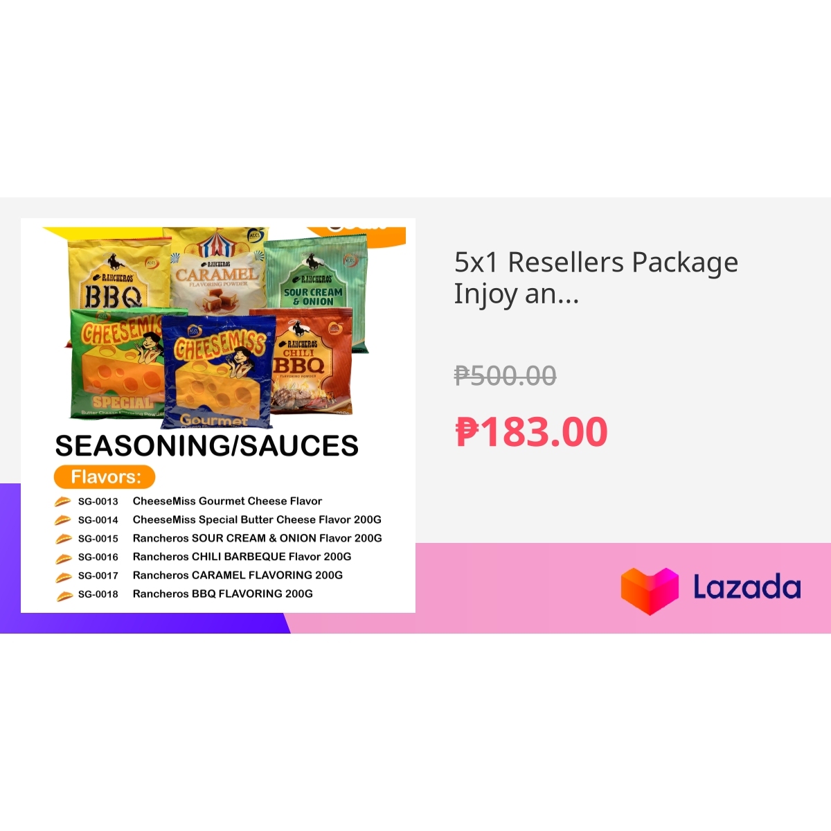 Check out 5x1 Resellers Package Injoy and Cheesemiss Cheeseat 63% off ...