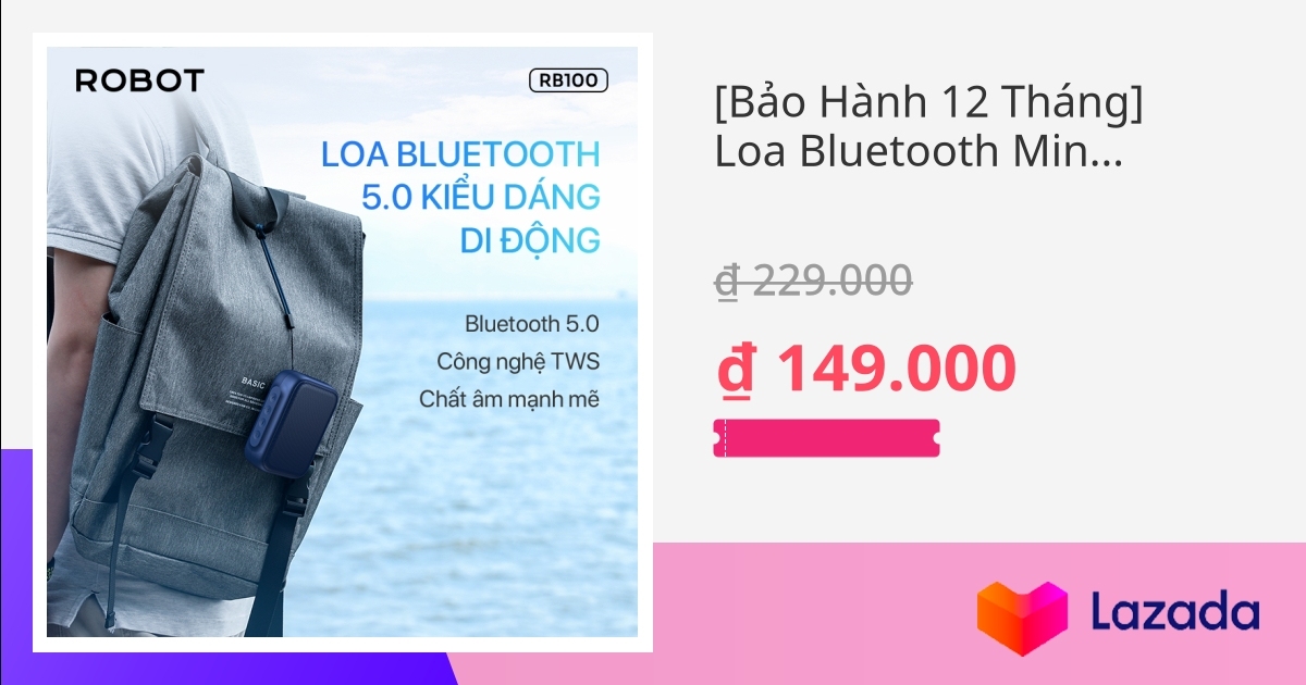 [Bảo Hành 12 Tháng] Loa Bluetooth Mini ROBOT RB100/RB110/VIVAN VS1 ...