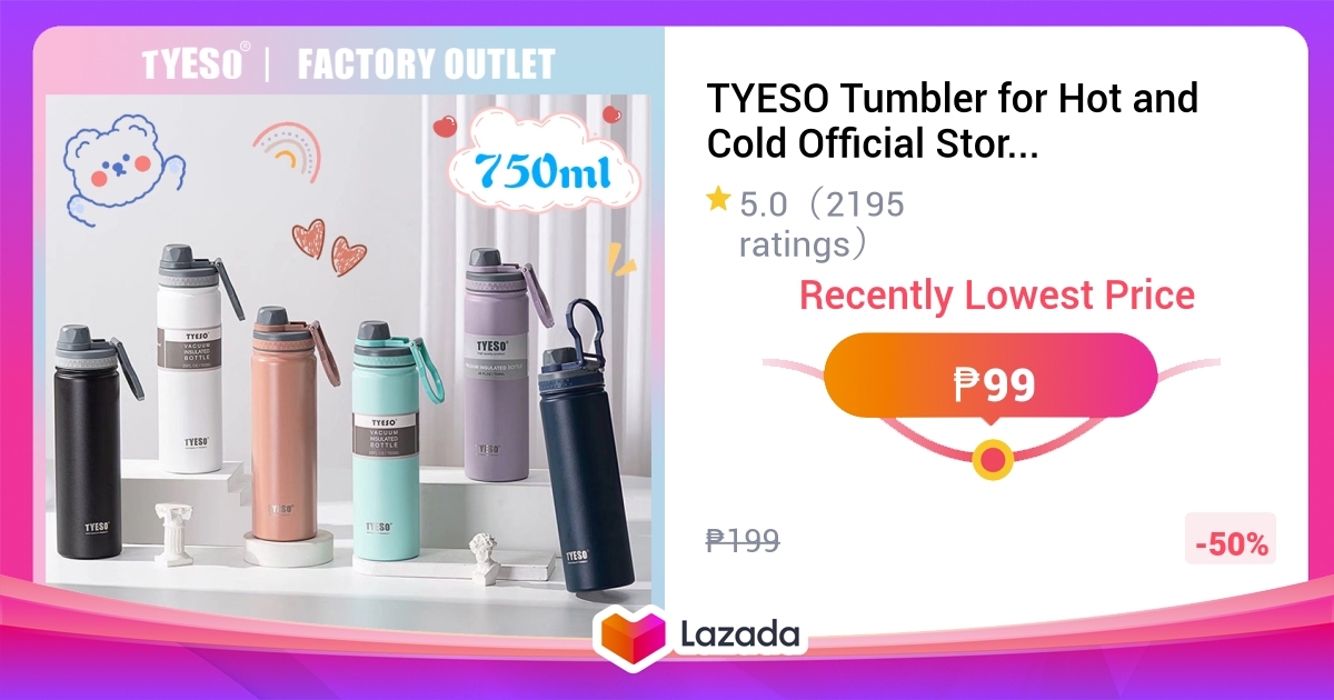 TYESO Tumbler for Hot and Cold Official Store Original Stainless Steel ...