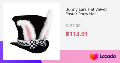 Bunny Ears Hat Velvet Easter Party Hats White Rabbit Costume Easter ...