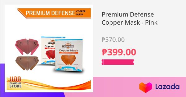 Premium Defense Copper Mask - Pink