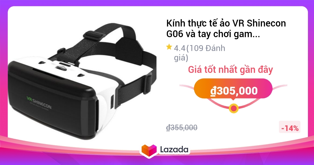Kính thực tế ảo VR Shinecon G06 và tay chơi game Android Bluetooth tặng ...