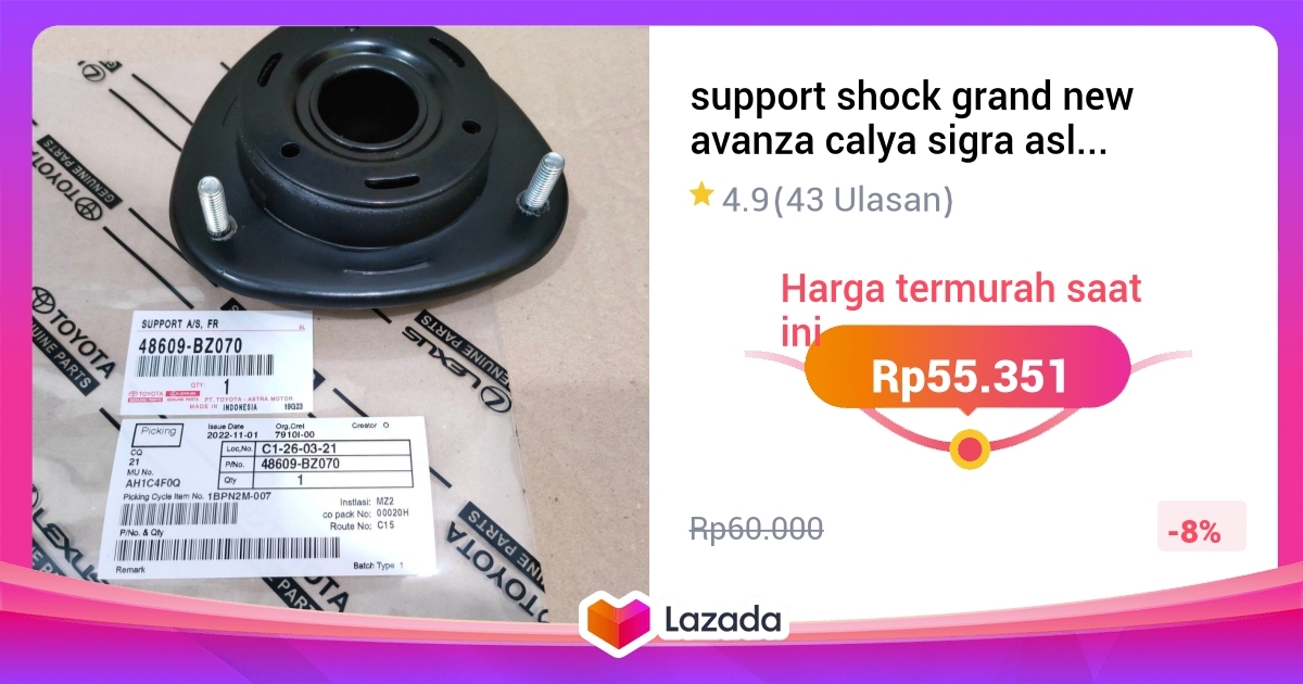 support shock grand new avanza calya sigra asli oem harga 1pc