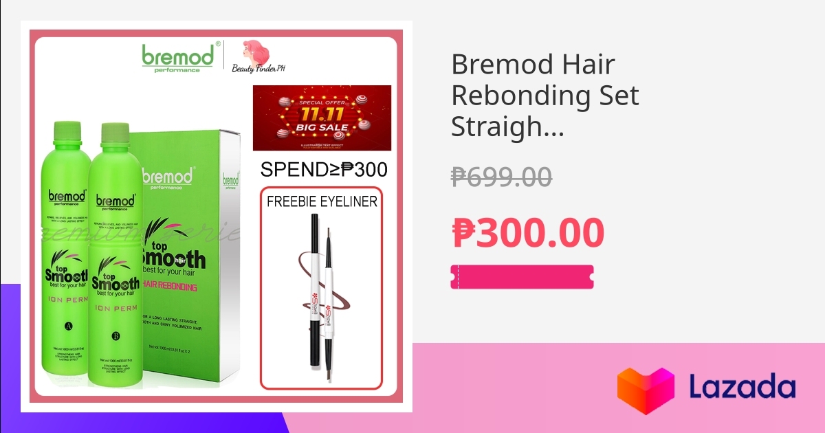 Bremod Hair Rebonding Set Straight Smooth Hair Original / Milk 2IN1 (A ...