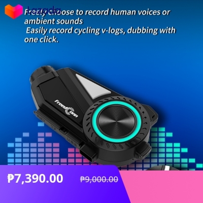 FreedConn R3 Motorcycle Helmet Intercom + Video Camera + Bluetooth Headset