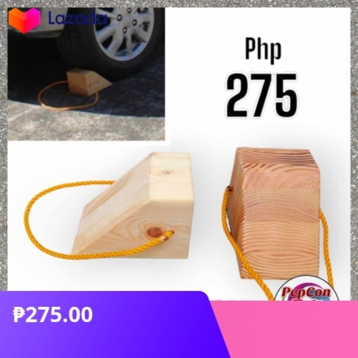 PepCon25 1pc WOODEN WHEEL CHOCK ( 4inches x 4inches x 6.5inches ...