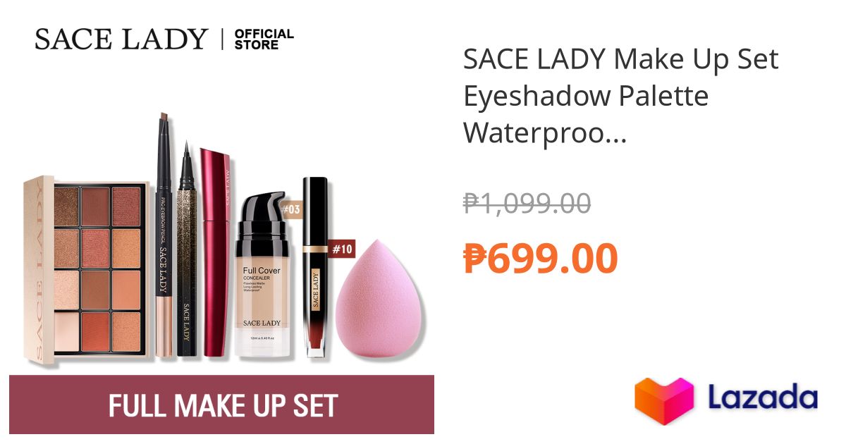 SACE LADY Make Up Set Eyeshadow Palette Waterproof Mascara Eyeliner ...