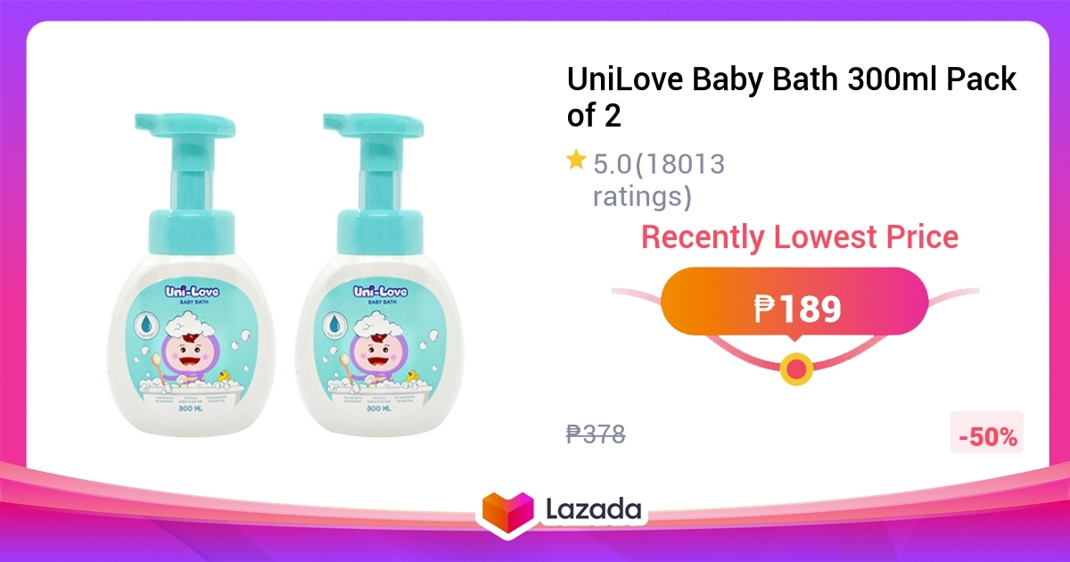 UniLove Baby Bath 300ml Pack of 2
