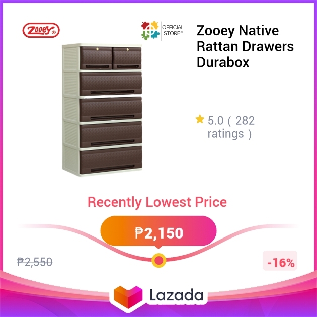 Zooey Native Rattan Drawers Durabox