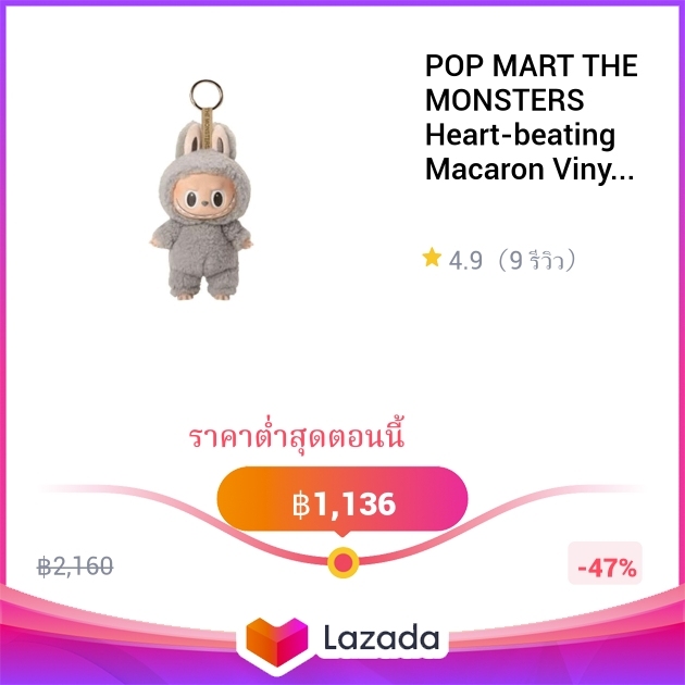 POP MART THE MONSTERS Heart-beating Macaron Vinyl Face Blind Box Labubu ...