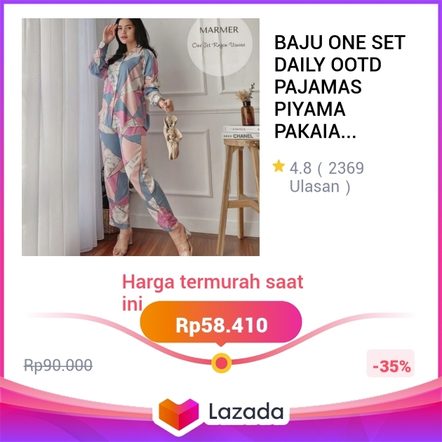 BAJU ONE SET DAILY OOTD PAJAMAS PIYAMA PAKAIAN TIDUR CELANA SETELAN TIE DYE SATU KEMEJA BAHAN ...