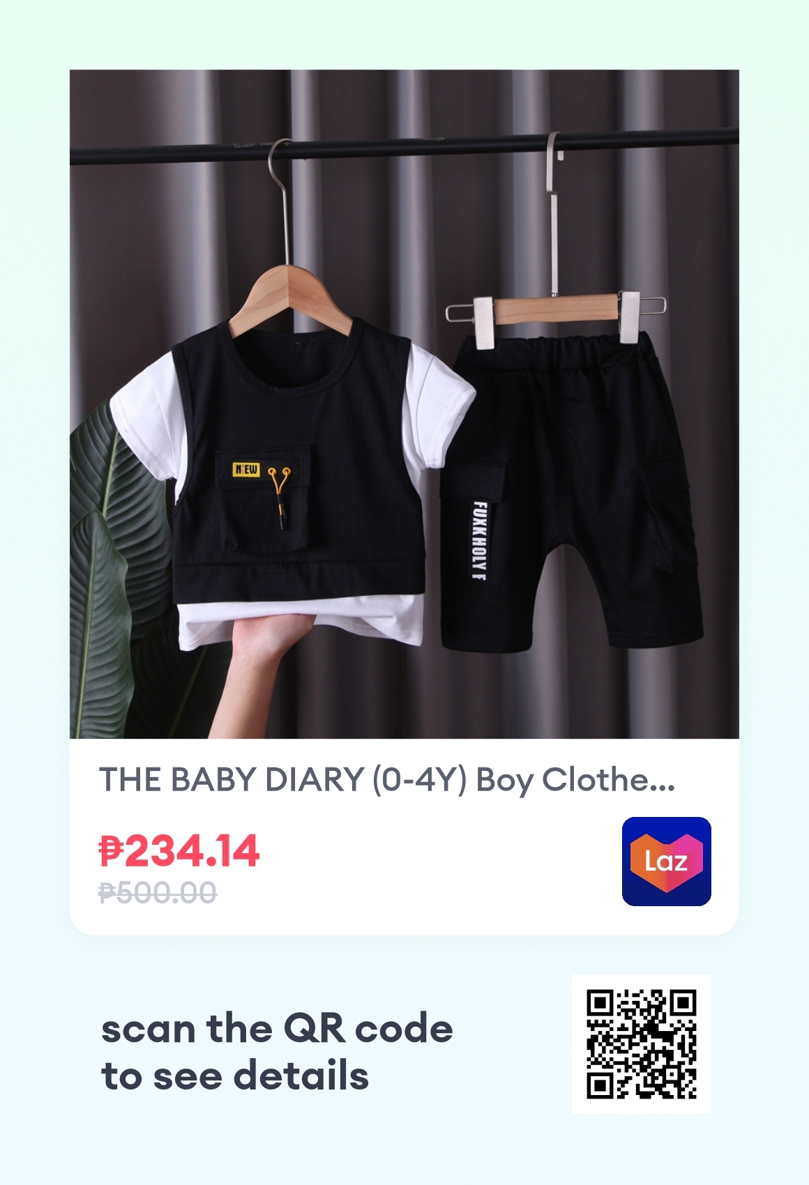 THE BABY DIARY (0-4Y) Boy Clothes Terno for Kids Boys Fashion Sando Shorts Set Summer Tshirt