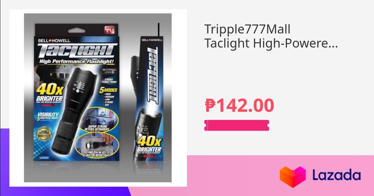 Tripple777Mall Taclight High-Powered Tactical Flashlight 40X Brighter ...