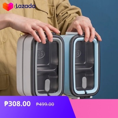 304 Stainless Steel Bento Box Double Food Box Children Picnic School ...