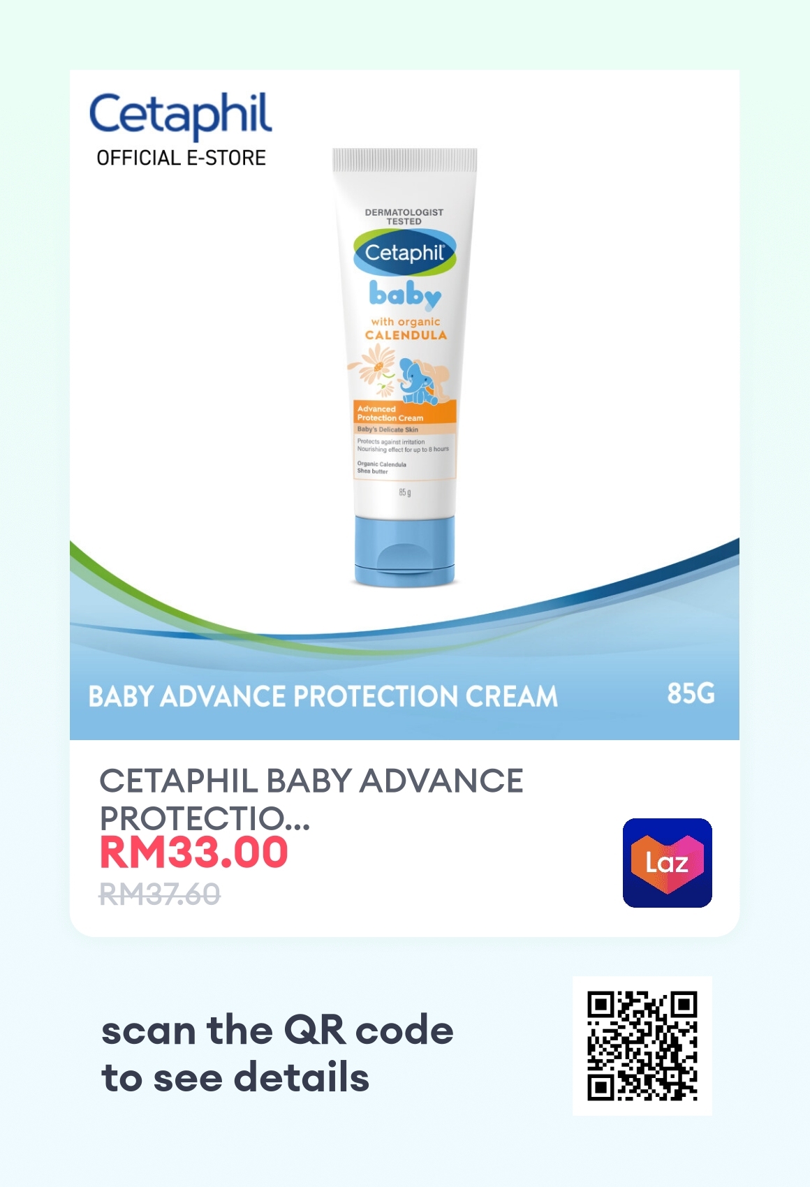 CETAPHIL BABY ADVANCE PROTECTION CREAM 85G
