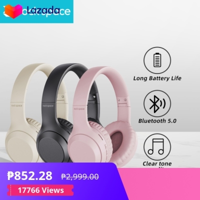 Rock Space O2 Wireless Headphone Bluetooth Foldable Headset with Built ...