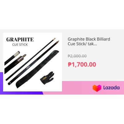 Graphite Black Billiard Cue Stick/ tako ng bilyard / billiard accessories