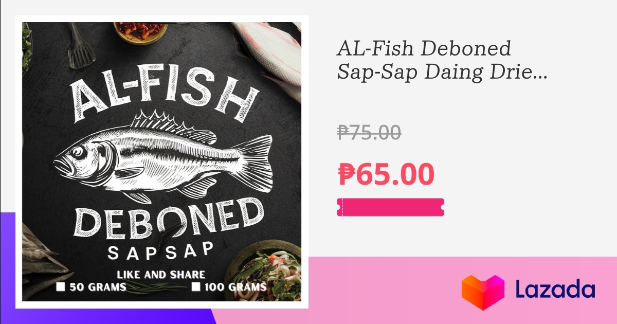 AL-Fish Deboned Sap-Sap Daing Dried Seafood (50 grams)